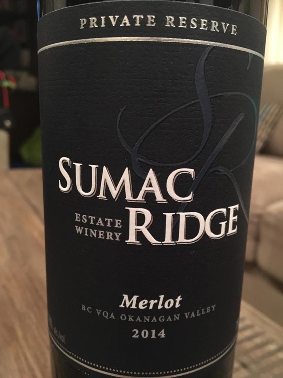 Sumac ridge Private Reserve Merlot 2014 Expert Wine Review: Natalie MacLean