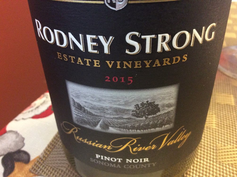 Sonoma County Rodney Strong Estate Vineyards Pinot Noir 2015 Expert ...